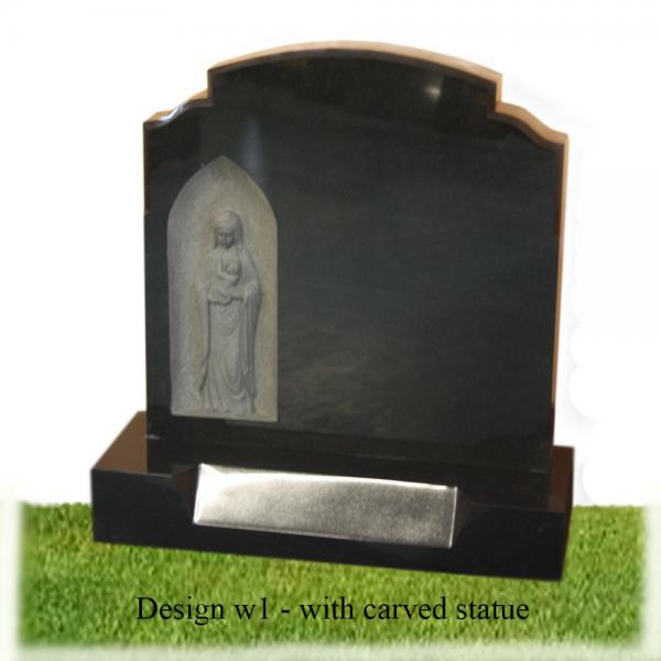 Headstone-w1-with-carved-Our-Lady | Memorials and Headstones Donegal ...